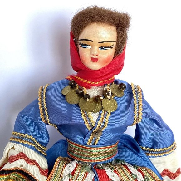 Toys | Greek Souvenir Doll Figure Handpainted Mohair Traditional Folk ...